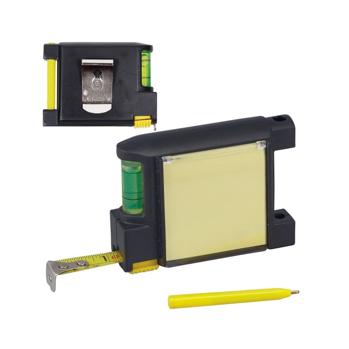 Prime Line TM109 Level Notepad Tape Measure - BLACK